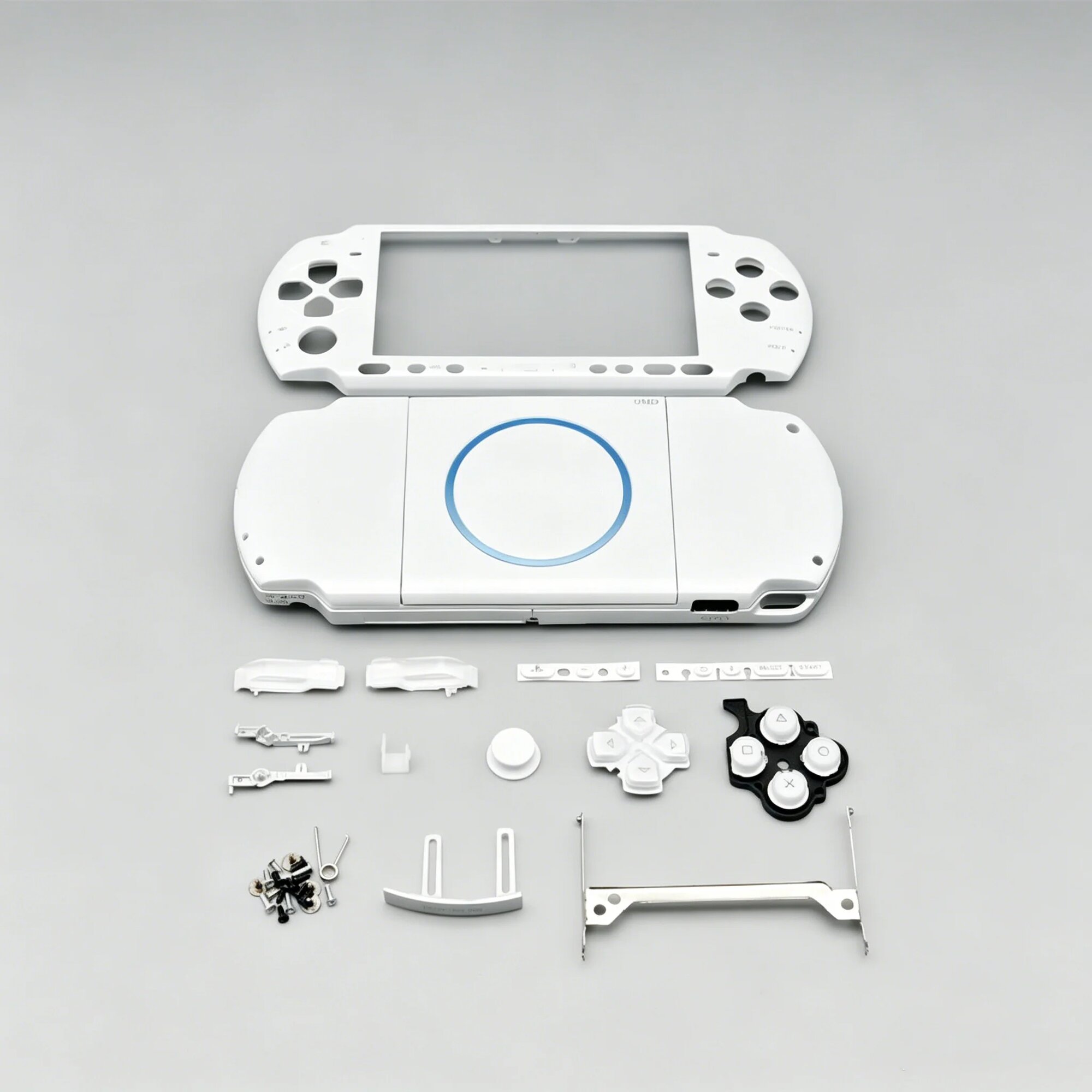 Корпус для PSP 3000 прозрачный Белый, белый