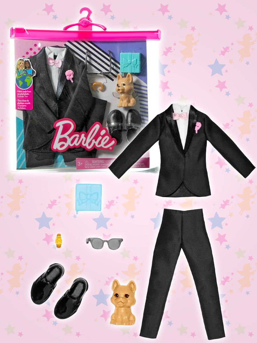 Одежда, обувь, очки и щенок для куклы Кен Жених Barbie Fashions