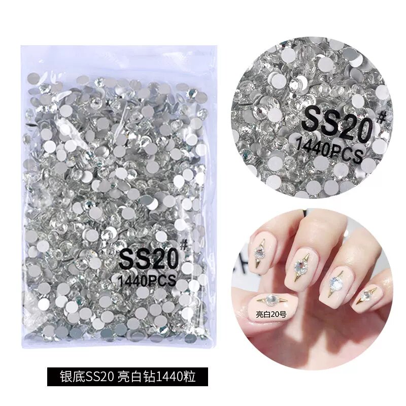 Starfall Diamond Nail Art 1440 Штук 4.7 мм Диаметр Прозрачный SS20