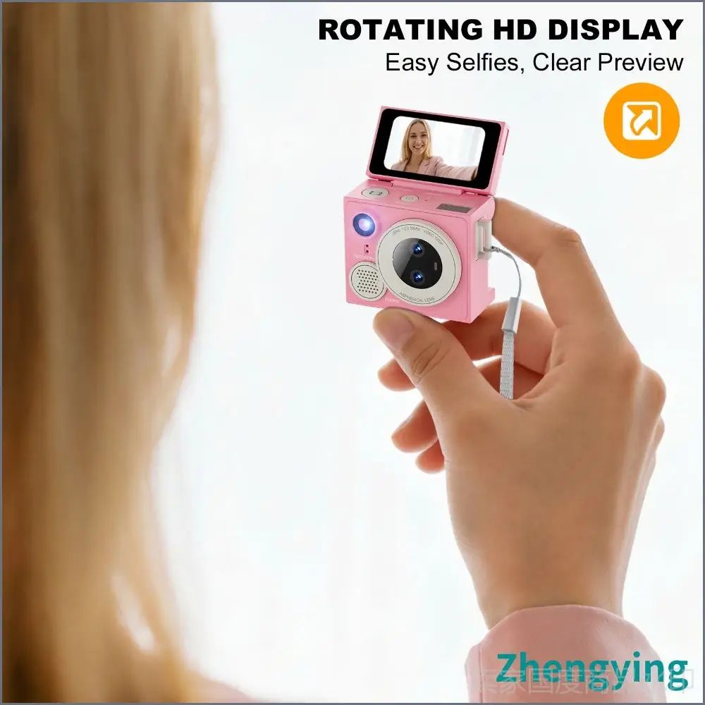 Камера G13PRO розовая с экраном 1,47 дюйма и разрешением 1080P
