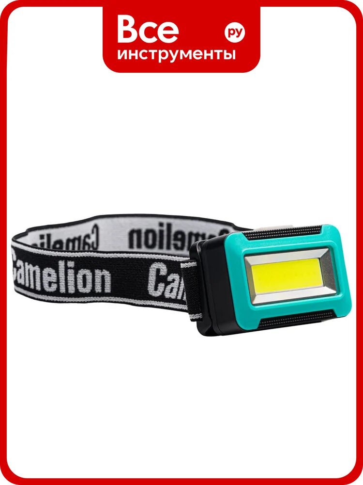 Фонарь налобный Camelion LED5386 черный, 1Вт COB LED, 4 реж, 3XAAA, пласт, блист. 15691