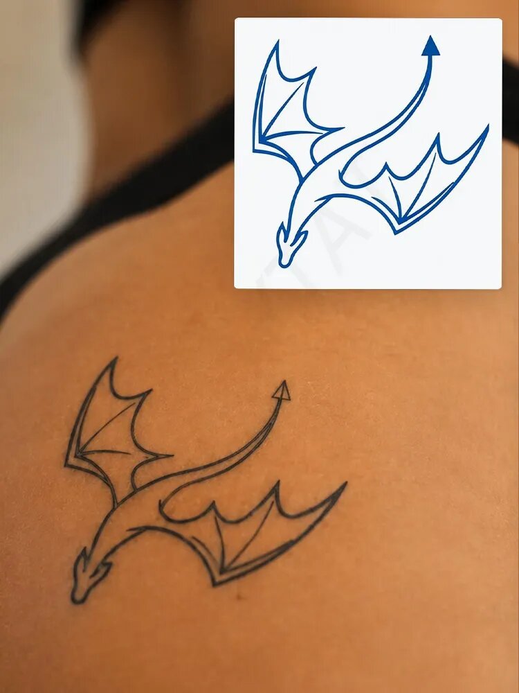 Tattoo'шки Временные тату без пленки (темнеют через 24 часа) 5*5см, долговременная