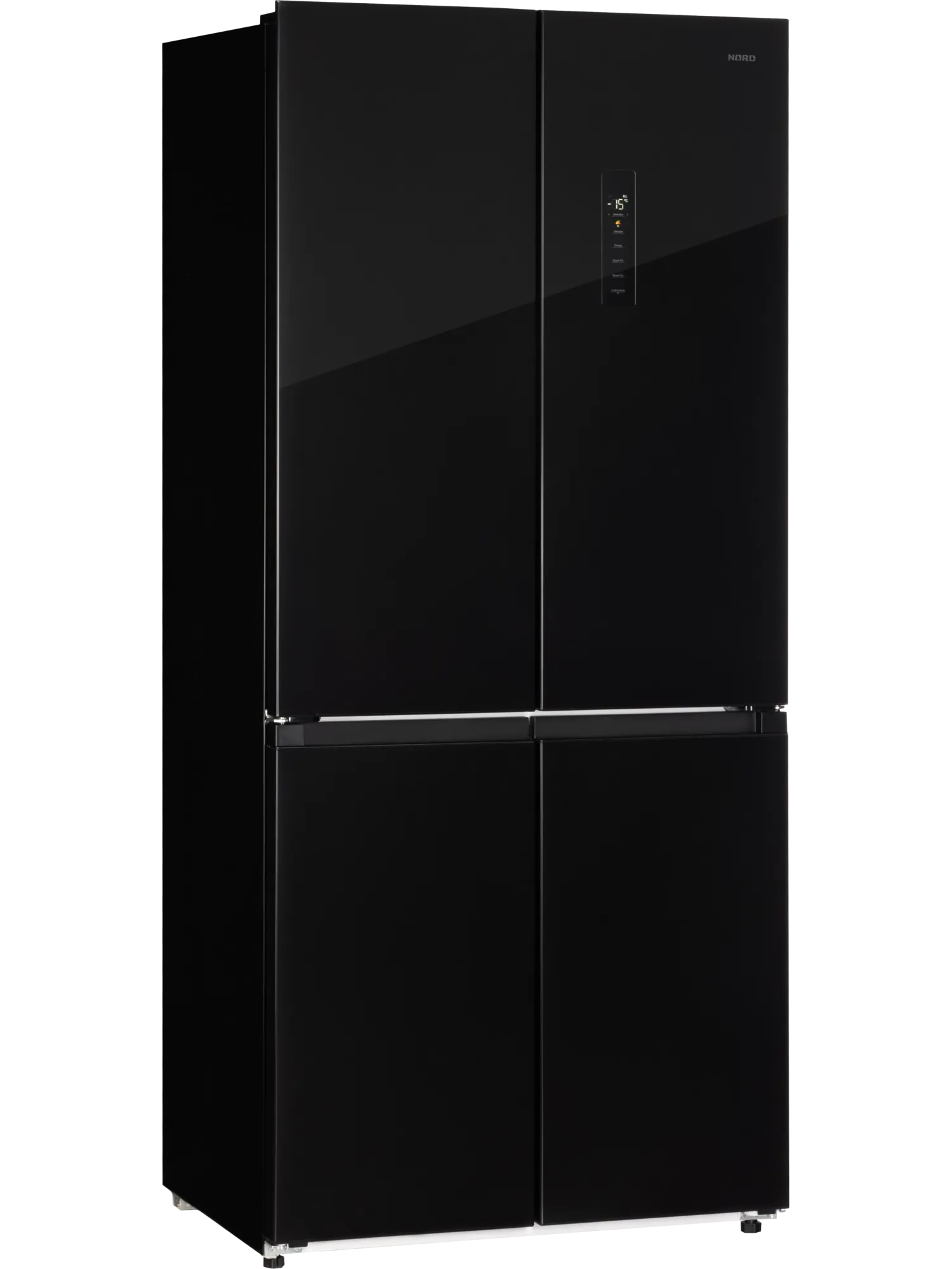 Холодильник NORD i-RFQ 550 GB, черное стекло, общий объем 510 л