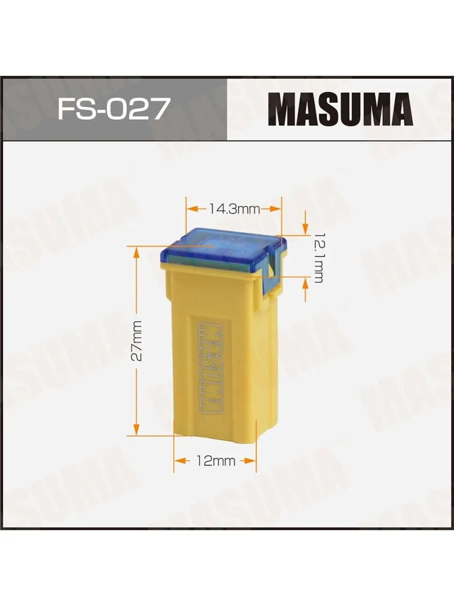 Предохранитель касетный Мини 60 А Силовой JCASE, 20 шт, арт. FS027