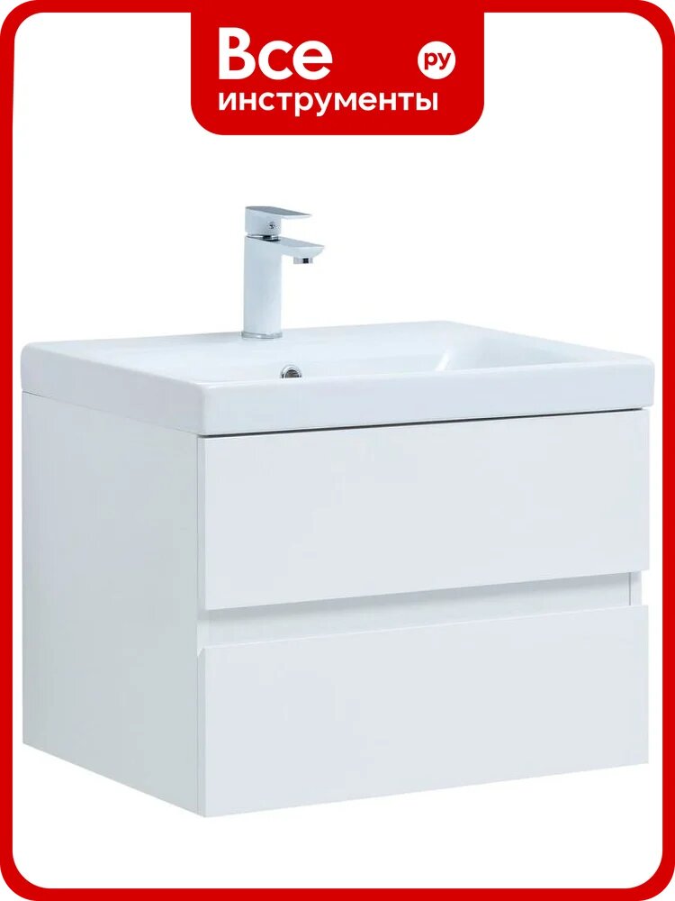 Тумба Aquanet Беркли 60 белый глянец 00302349