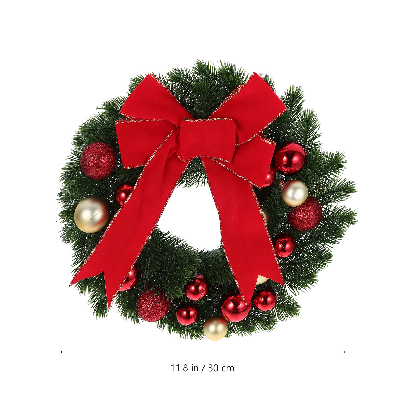 Венок Для Двери С Красивым Бантом И Элегантным Дизайном 30x30cm Ideal For Christmas Party Decoration