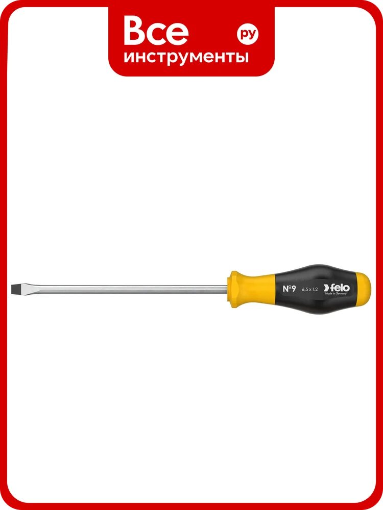 Отвертка Felo 90065510, CrMoV, Soft Grip, 2-компонентная рукоятка, 150 мм