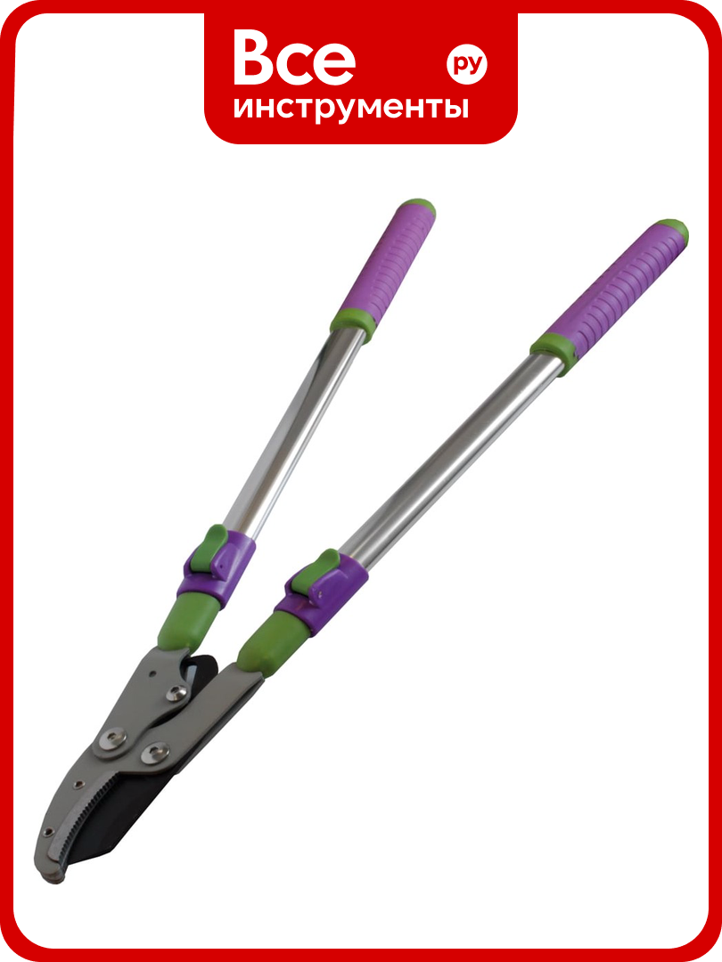 Сучкорез DON GAZON 530-700 мм 126-0570 134549, стальное лезвие, механизм с наковальней, телескопические рукоятки
