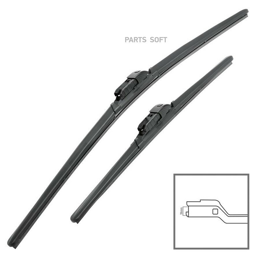 Щётки с/о 600/480мм blade-set HYBRID от официального дистрибьютора, HEYNER, артикул 020240