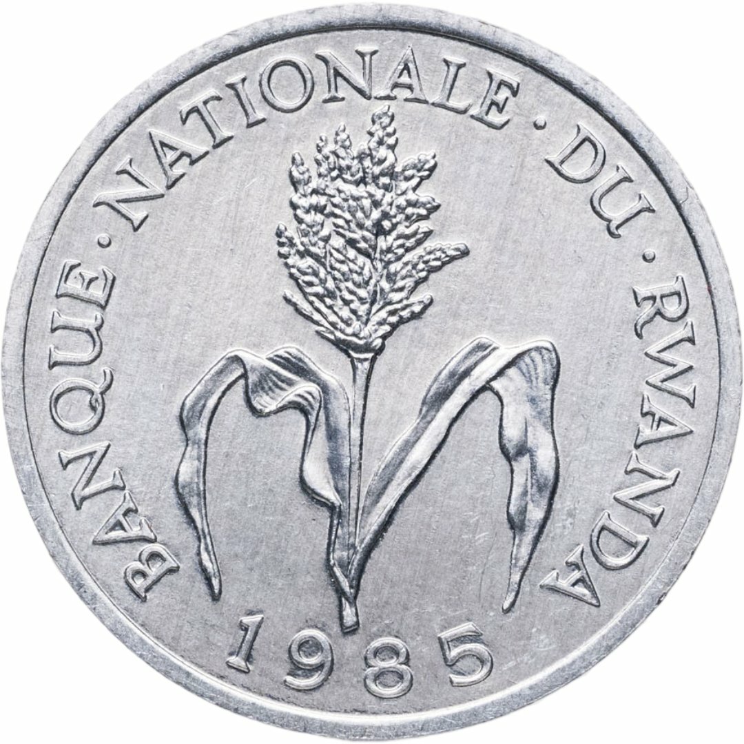 Руанда 1 франк 1985, Алюминий, в сохранности UNC