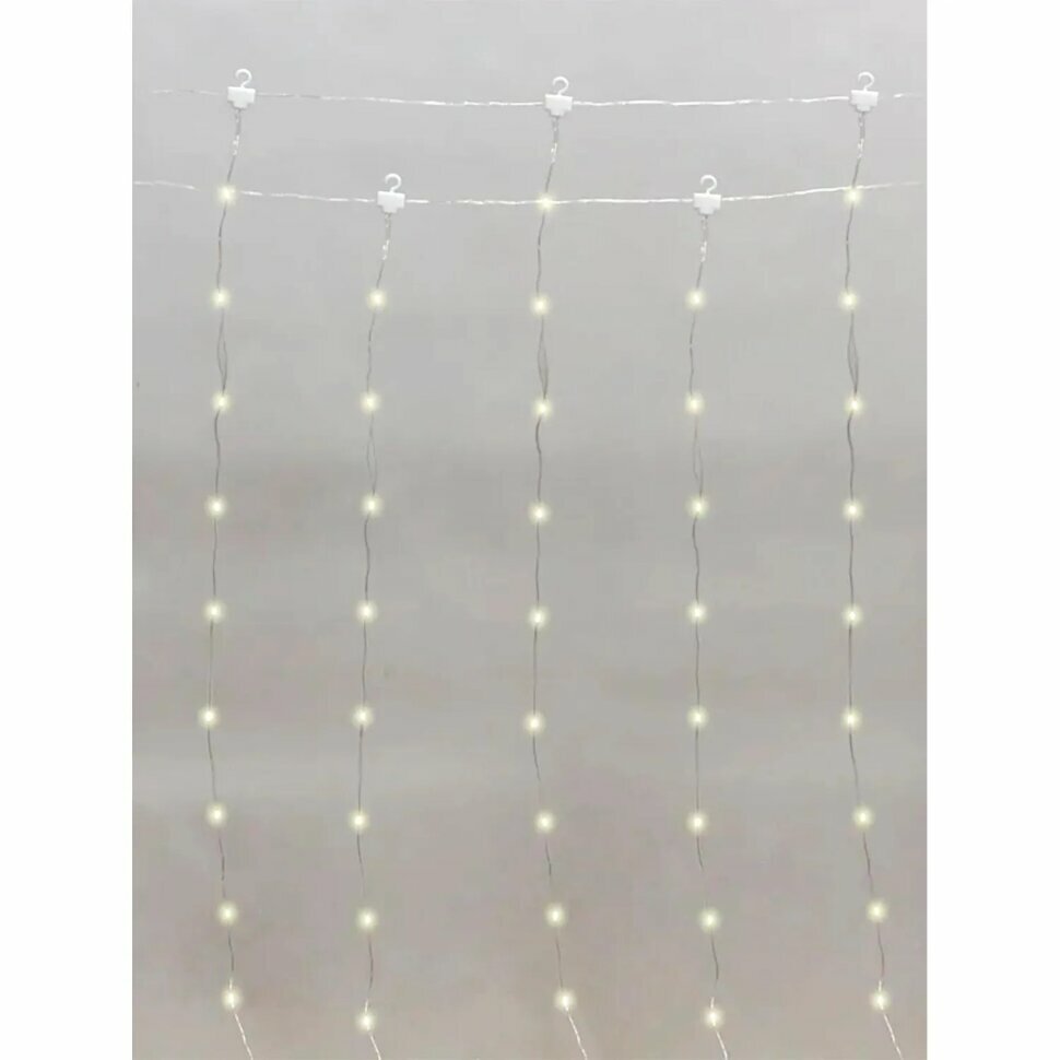 Гирлянда светодиодная 300 LED ламп, размер 300х300cм, хол. бел,8реж. арт.96268, 2333608