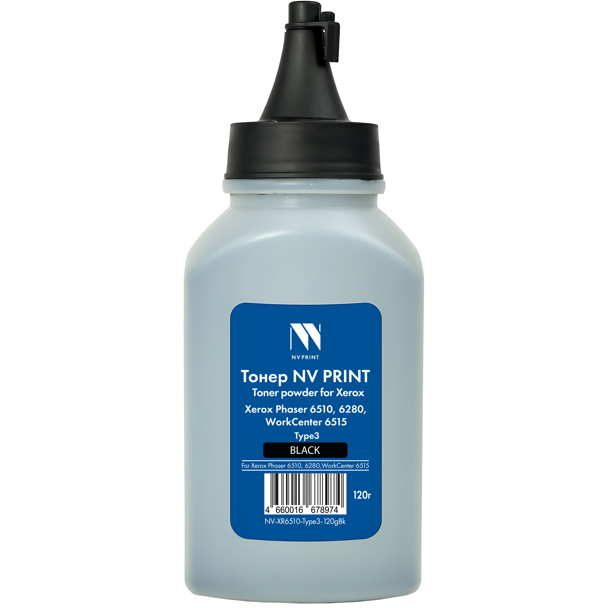 Тонер NV Print для Xerox Phaser 6510/6280/WC 6515 Type3 (120г) черный