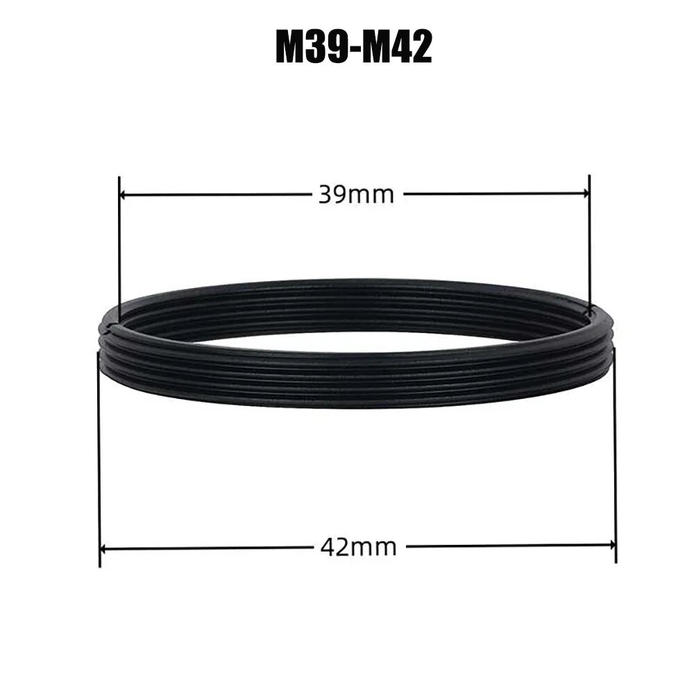 Переходное кольцо с винтовой резьбой M39 (39x1 мм) - M42 (42x1 мм) для преобразования объектива M39x1 на объектив M42x1 для объектива Jupiter Zenit M39 и т. д.