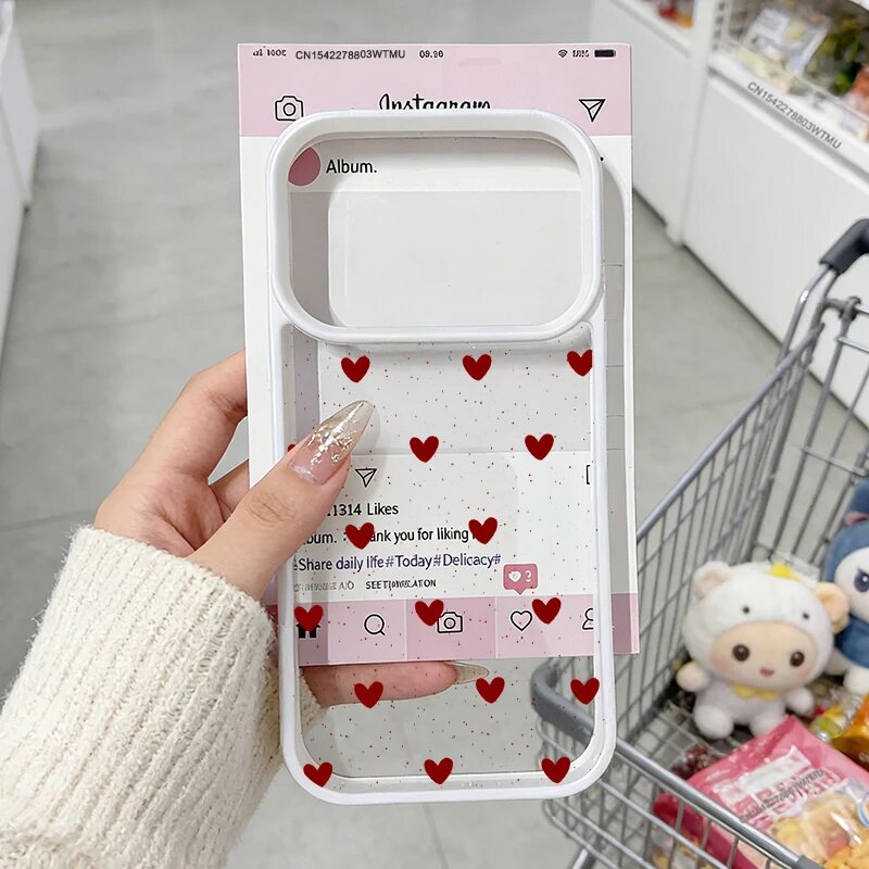 Чехол для iPhone 17 Pro Max, style 4, с сердечками
