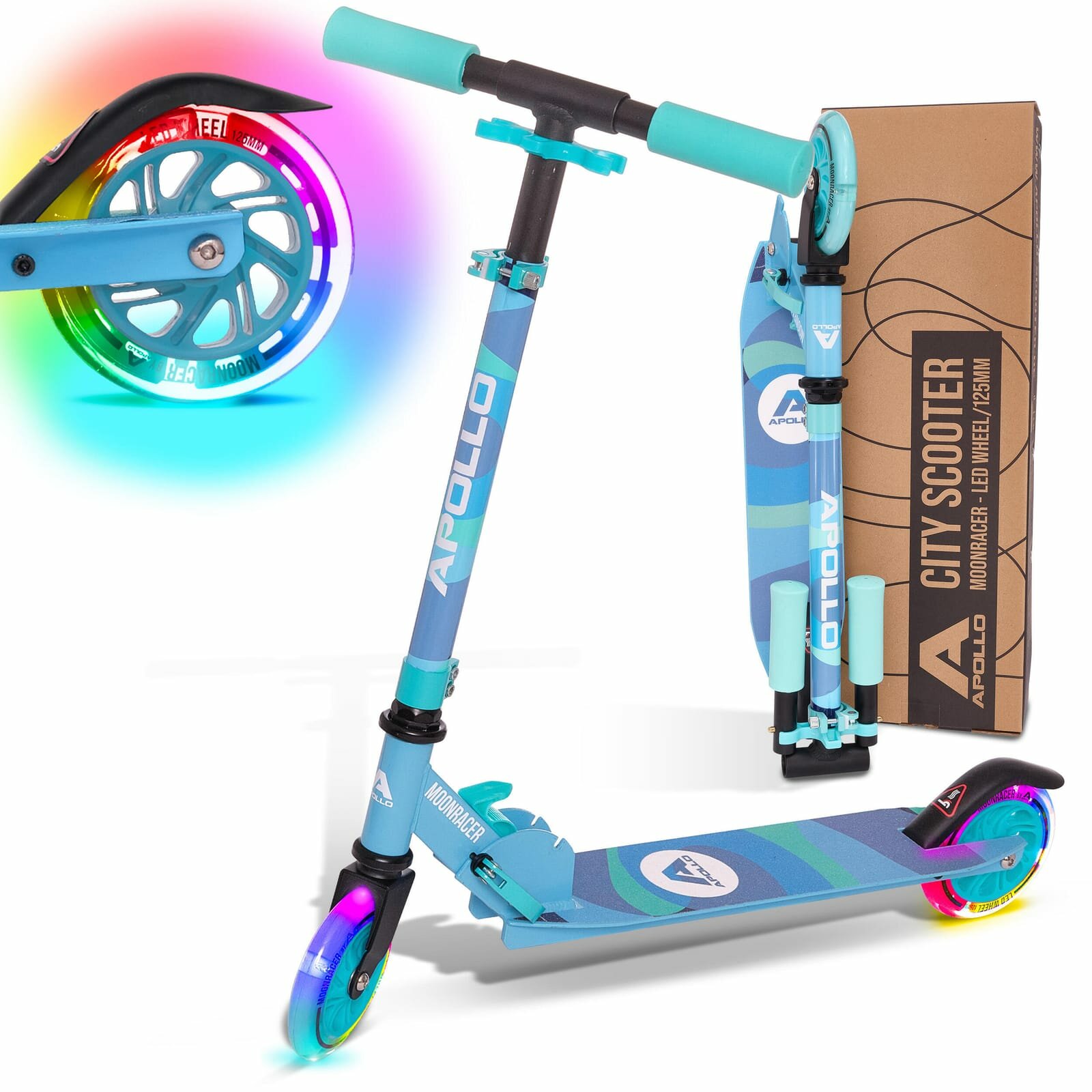 DECATHLON самокат Decathlon Moonracer, зеленый