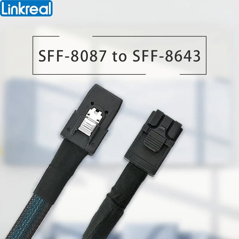 Мини SAS кабель SFF 8087 to SFF 8643 1 метр