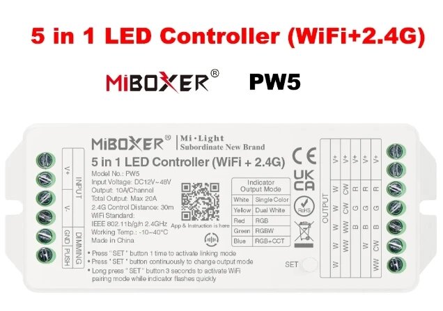 Miboxer PW2 2 в 1 PW5 5 в 1 RGB-контроллер IWP PW5 5 IN 1