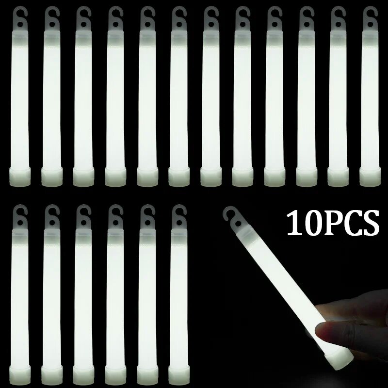 Светящиеся палочки ZQNYCY 6 дюймов 10Pcs White