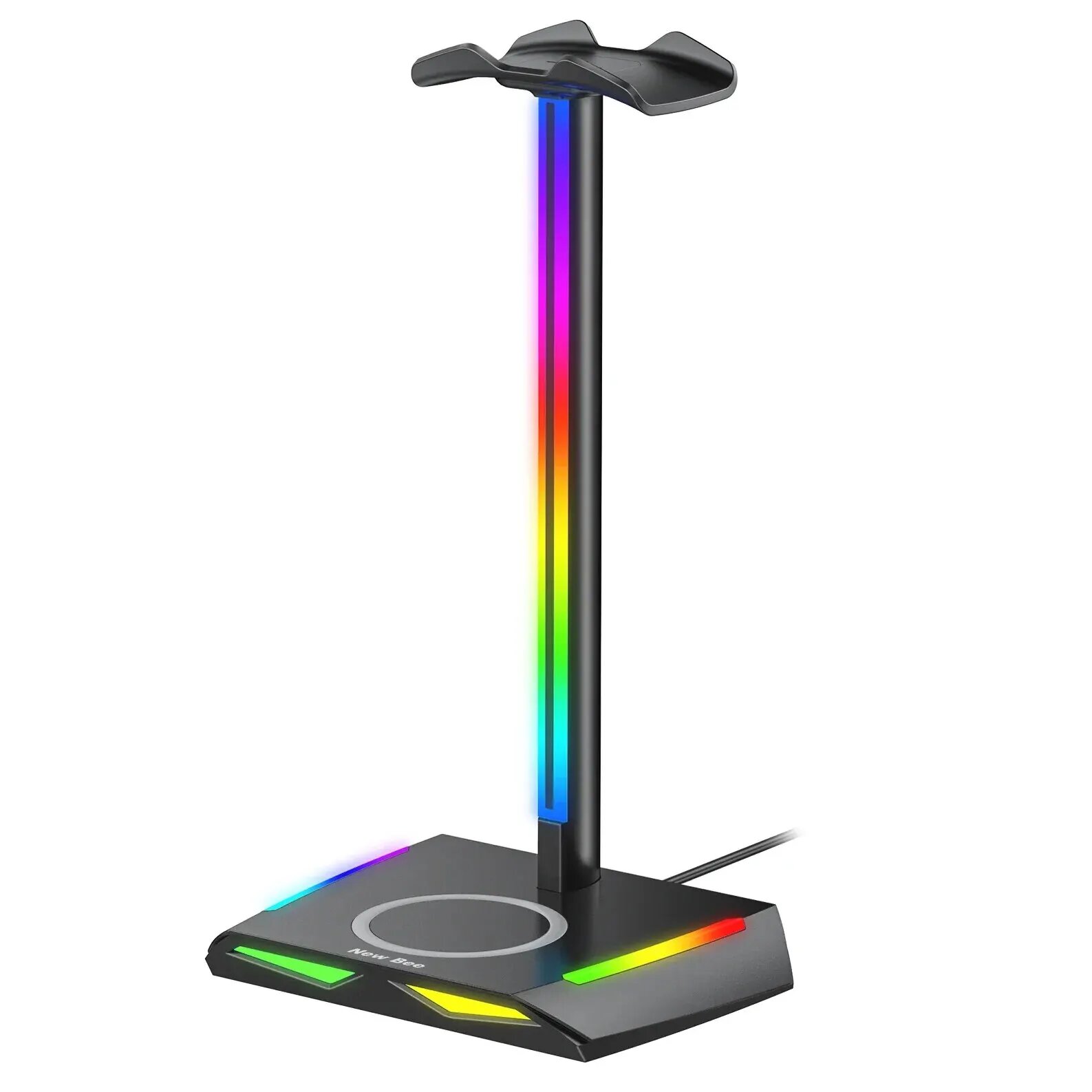 Подставка для наушников New bee Z12 RGB с беспроводной зарядкой