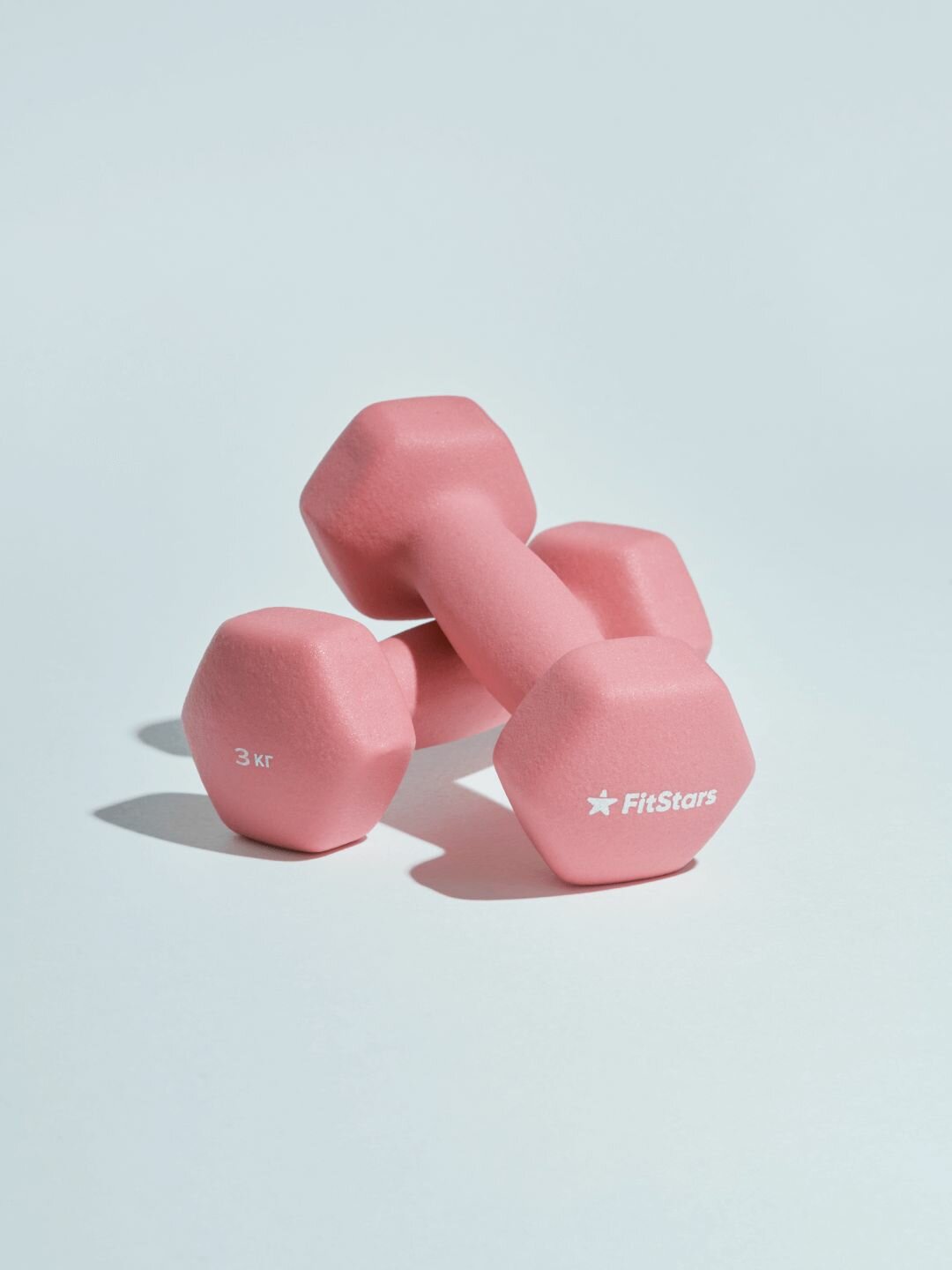 Гантели набор ФитСтарс/FitStars Pink 2 шт 3 кг неопреновые