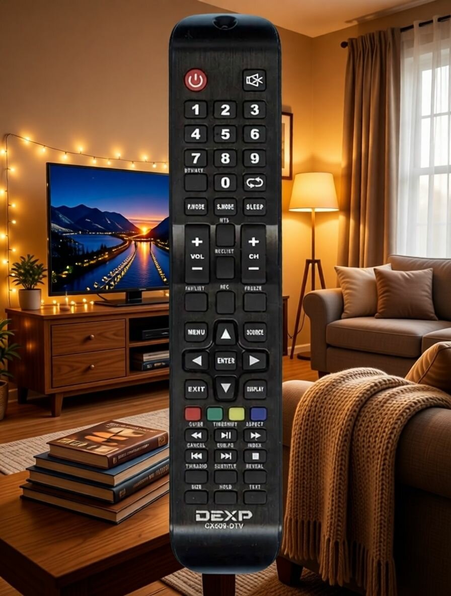 Пульт Dexp 16A3000/CX509-DTV подходит для телевизоров DEXP, AMCV, Econ, Harper, Izumi, Mystery, NESONS, Shivaki, Starwind, Telefunken