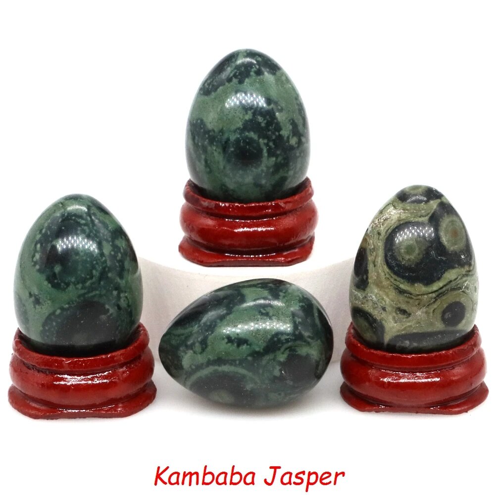 Натуральный кристалл яйцо для массажа 1PC, Kambaba Jasper