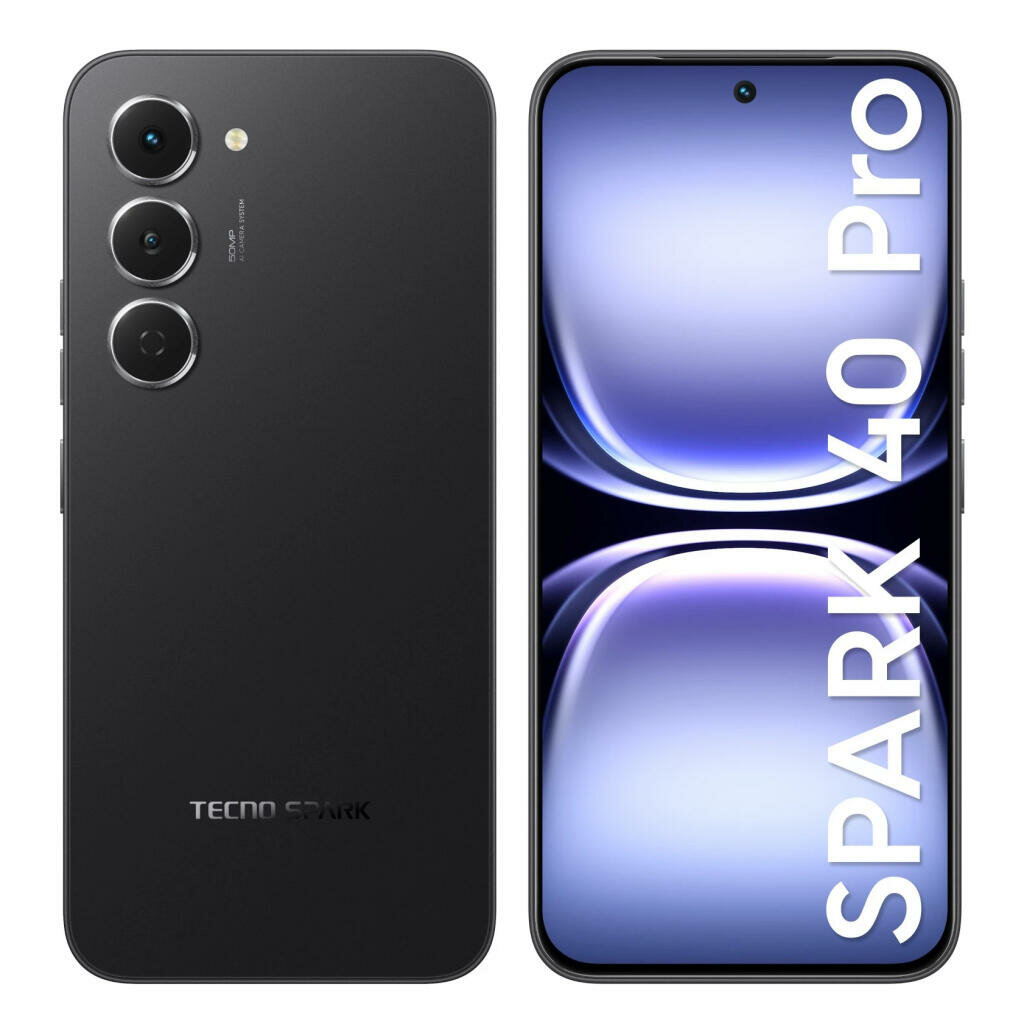 Смартфон TECNO Spark 40 Pro, 4G/LTE, NFC, 8/128Gb, Ink Black (Чернильный черный)