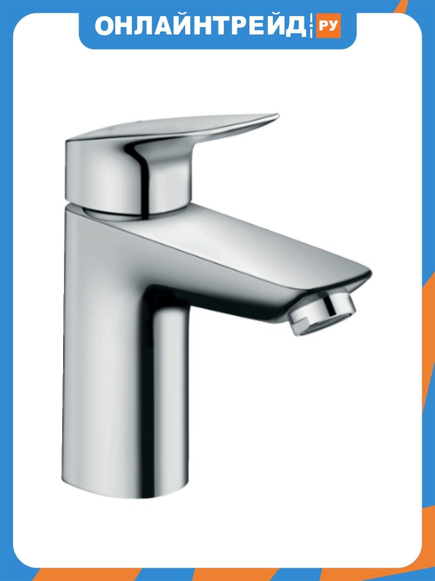 Смеситель для раковины Hansgrohe Logis 100, со сливным клапаном Push-Open, хром