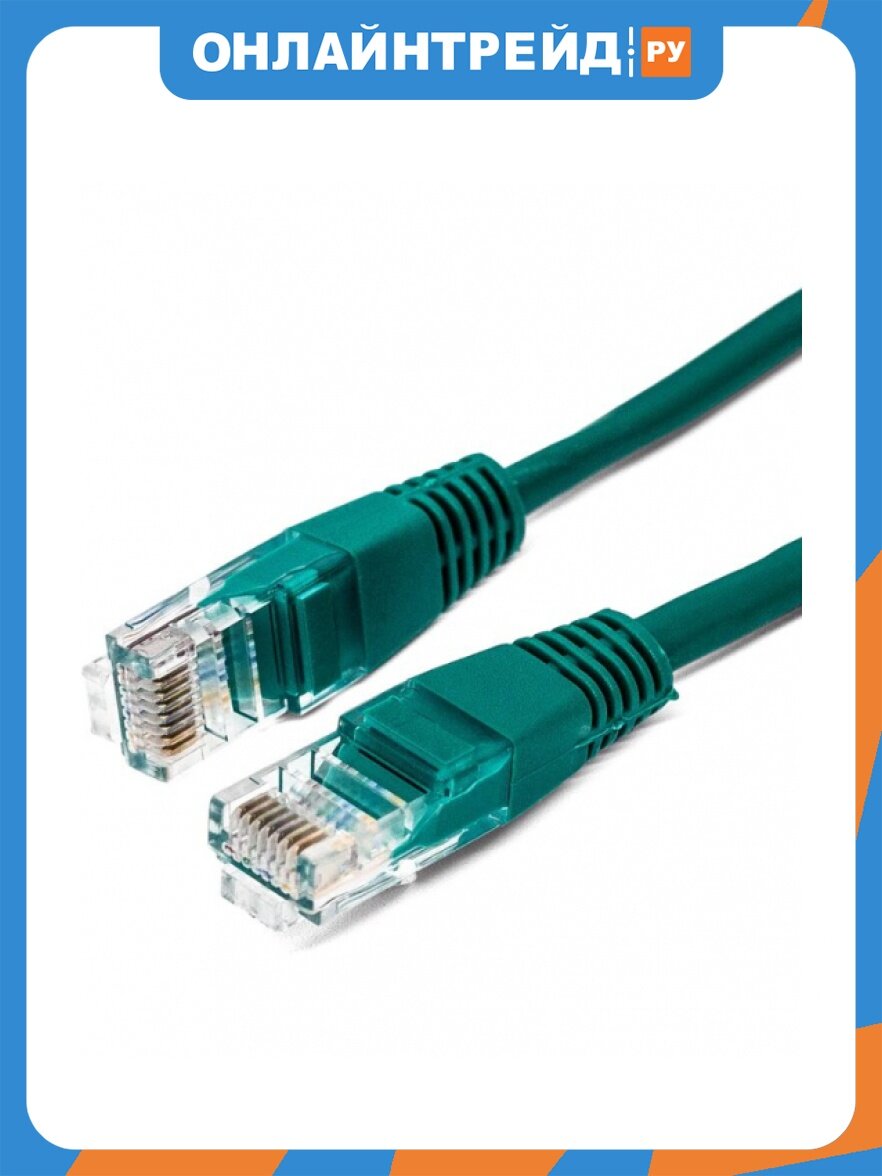 Кабель патч-корд Filum U/UTP 6 кат. 5м FL-U6-C-LSZH-5M-G 26AWG(7x0.16 мм), чистая медь, LSZH, зеленый