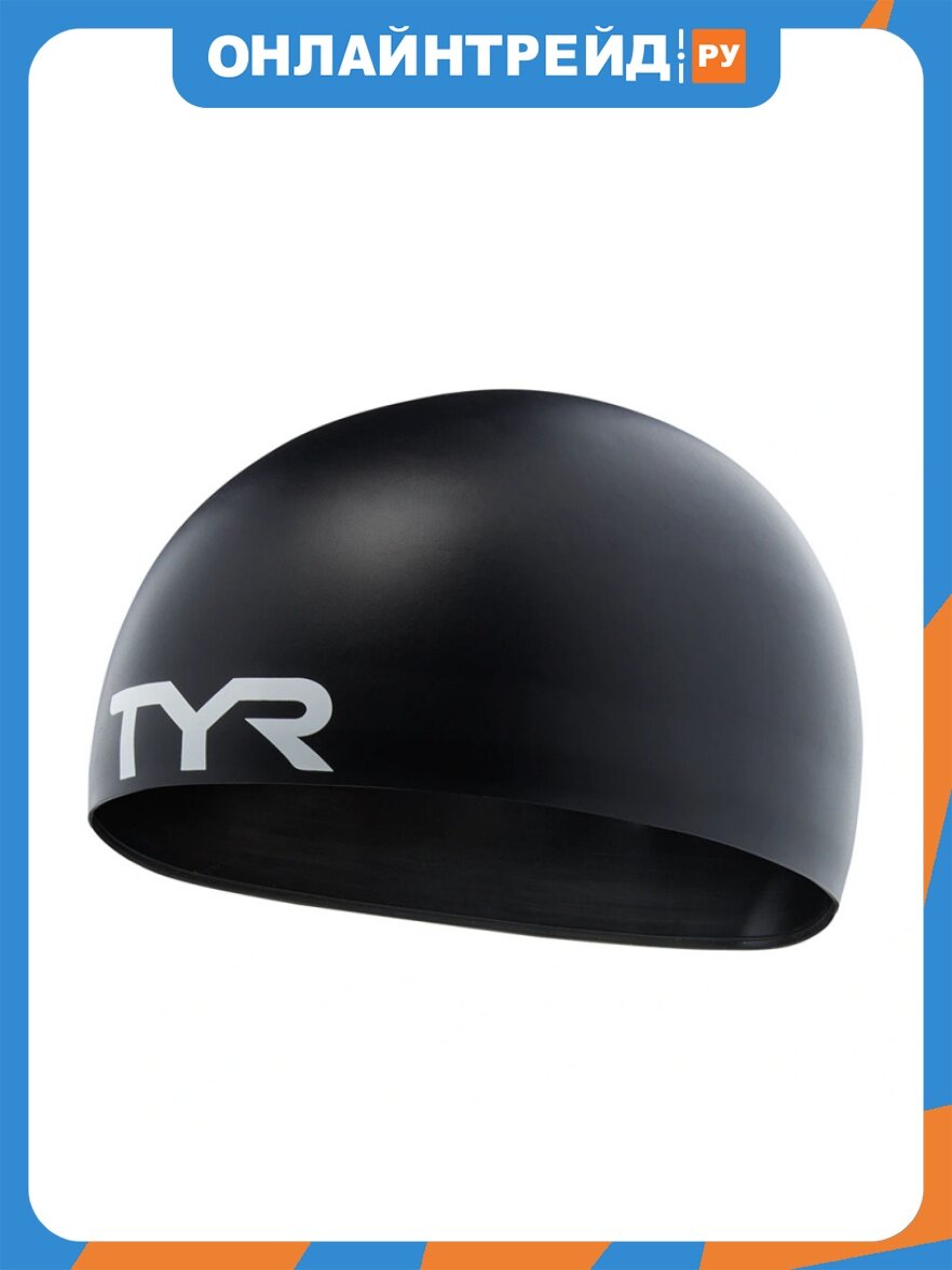 Шапочка для плавания Tyr Stealth-X Racing Cap, LCSSX-001, черная, WA Appr, силикон