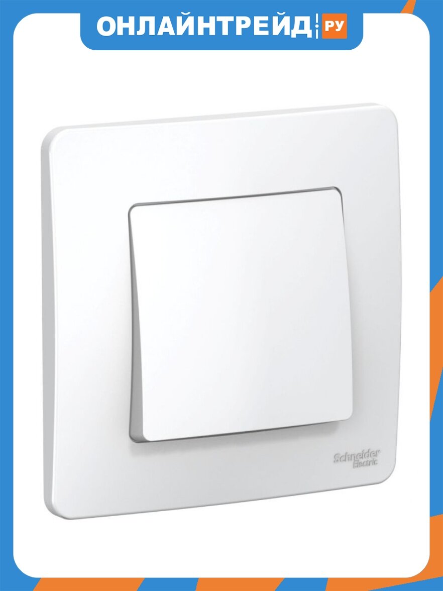 Выключатель внутренний Systeme Electric (schneider Electric) SCHNEIDER ELECTRIC 1-клавишный, 6А, 250B SE Blanca Белый, BLNVS006101