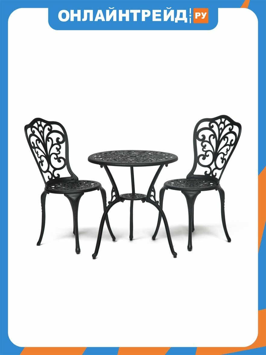 Комплект мебели Tetchair Romance (стол +2 стула), черный