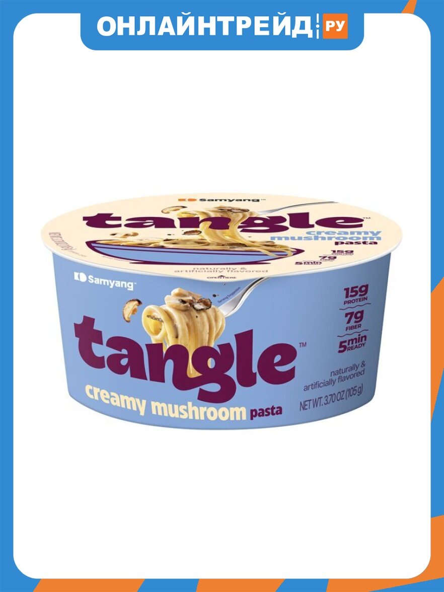 Паста быстрого приготовления Самянг Samyang TANGLE с грибами в сливочном соусе 105 г (чашка)