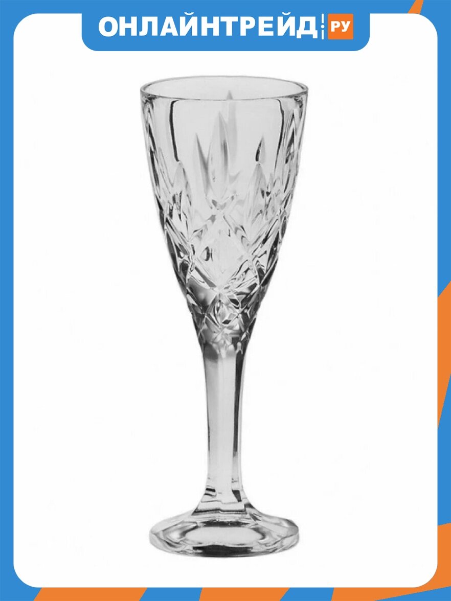 Набор рюмок для водки, ликера Crystal Bohemia SHEFFIELD, 50 мл (набор 6 шт.), хрусталь