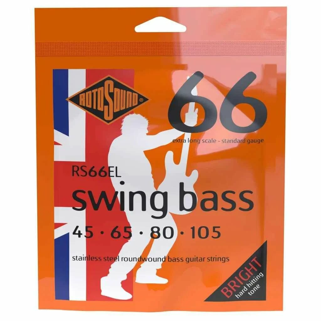 Струны для бас-гитары ROTOSOUND RS66EL нержавеющая сталь Extra Long 45-65-80-105