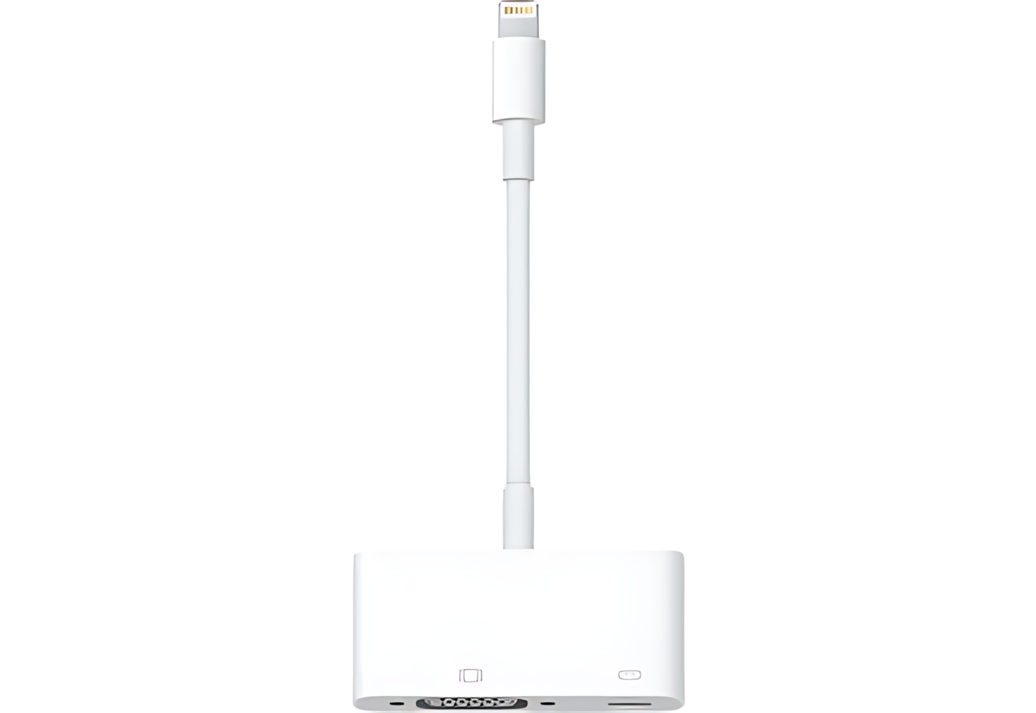 Адаптер Apple Lightning (m) - VGA (f)/Lightning (f), белый, 1080p