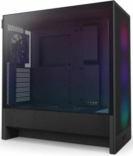 Компьютерный корпус NZXT H5 FLOW RGB (CC-H52FB-R1) черный - Midi Tower, E-ATX, USB 3.2 Gen 1 Type-A, USB 3.2 Gen 2 Type-C