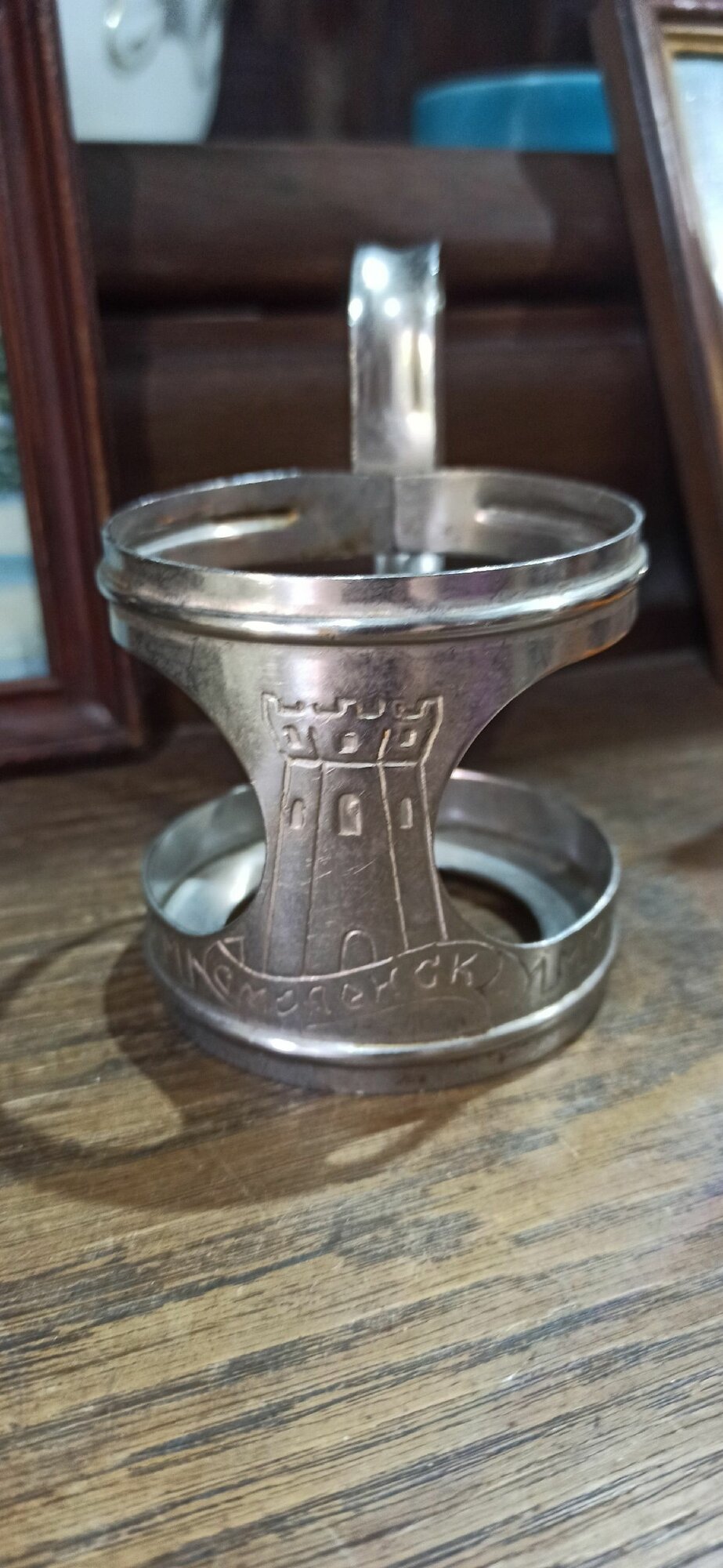 Винтажный советский подстаканник Смоленск, нержавейка, СССР
