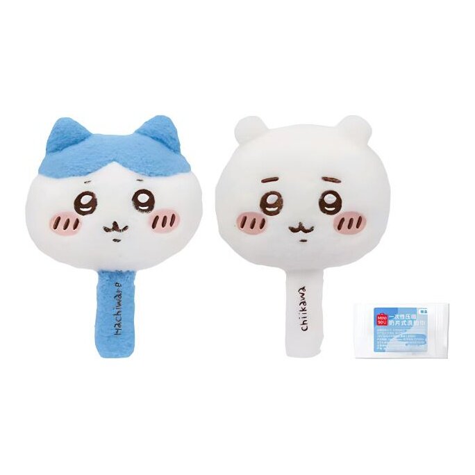 Зеркало-кукла для рук унисекс MINISO x Chiikawa, Hachiware+Chiikawa (2 Pcs)+Facial Towel 1 Pc
