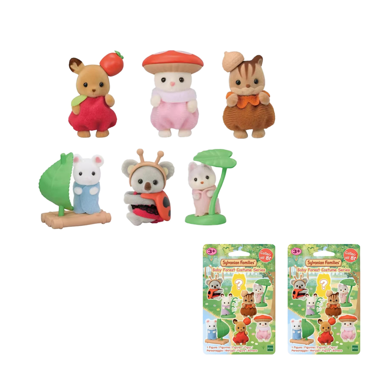Коллекция зверушек унисекс Sylvanian Families "Детская лесная костюмерная серия", 2 шт.