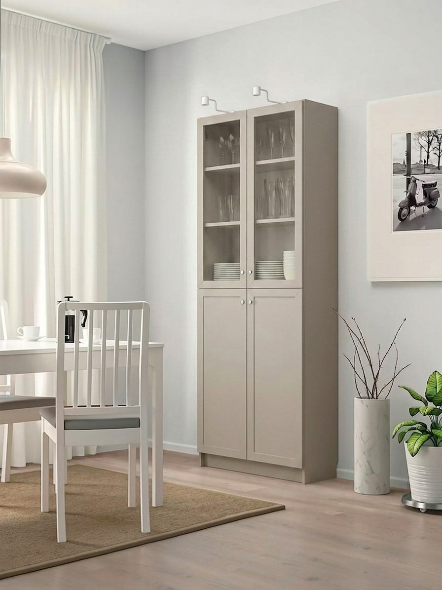 Стеллаж Билли 21 Кашемир 5981 BS FM 80x30x202 см, бежевый Фиеста