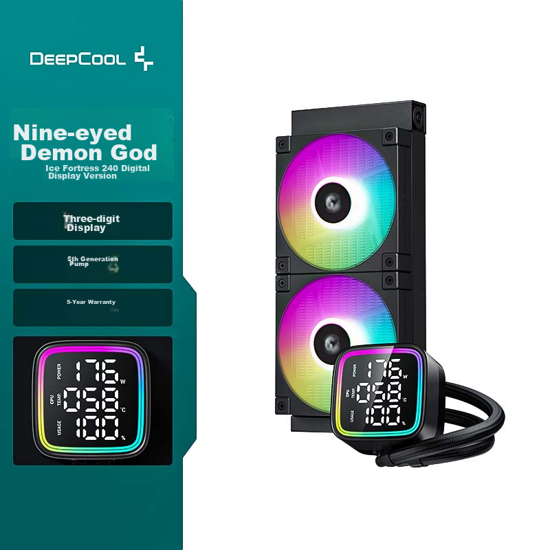 DEEPCOOL Ice Castle LD240 водяной охладитель процессора с цифровым дисплеем (5-е поколение насоса/полный диапазон