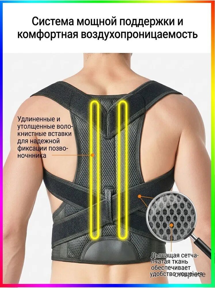 Ортопедический корсет для осанки дышащий 2XL — фото 1