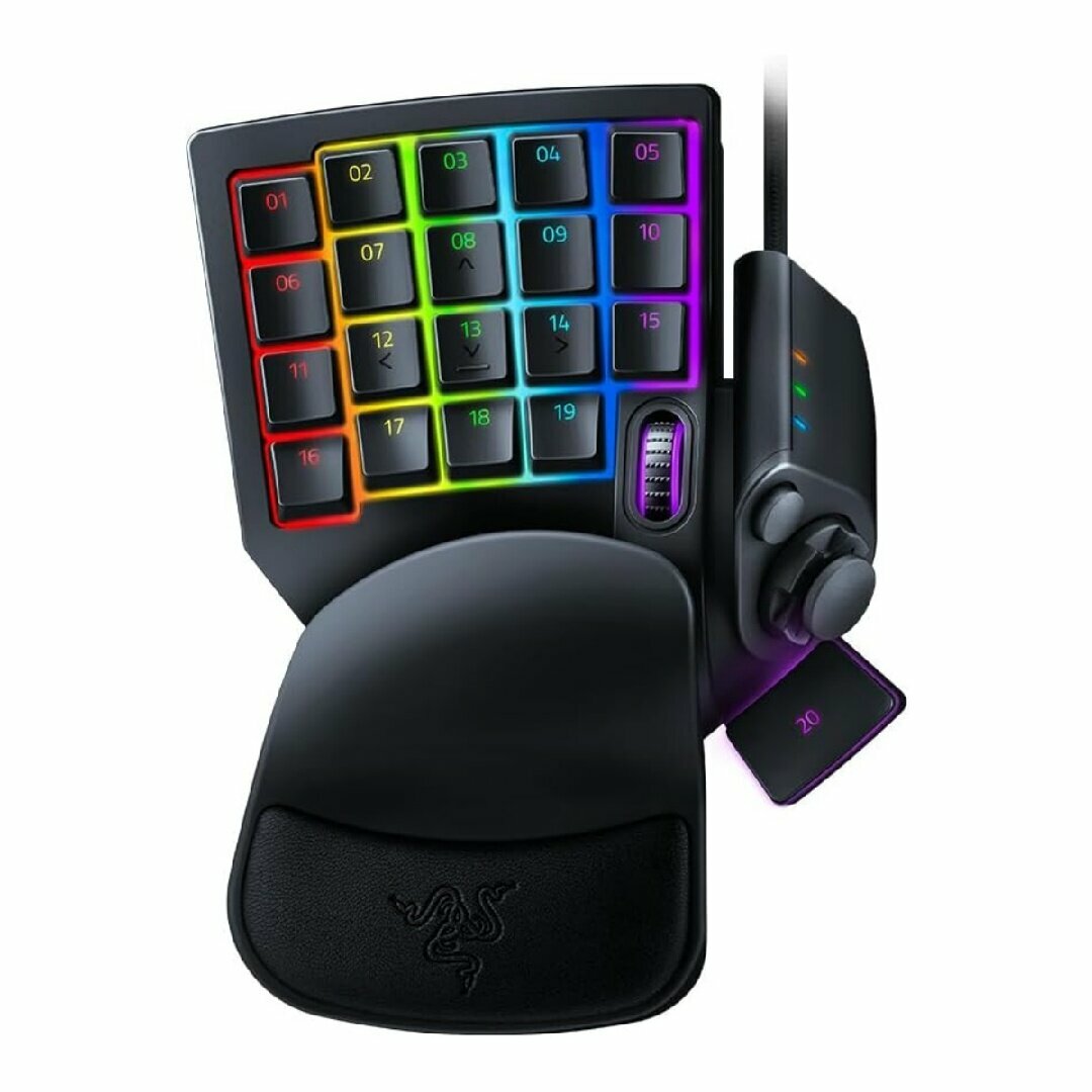 Кейпад игровой Razer Tartarus Pro, c подставкой для запястий, без русского алфавита, черный (RZ07-03110100-R3M1)