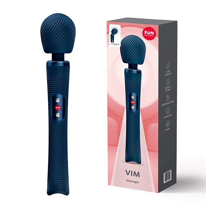 Вибромассажер многофункционнальный Fun Factory«Vim» темно-синий,5 режимов