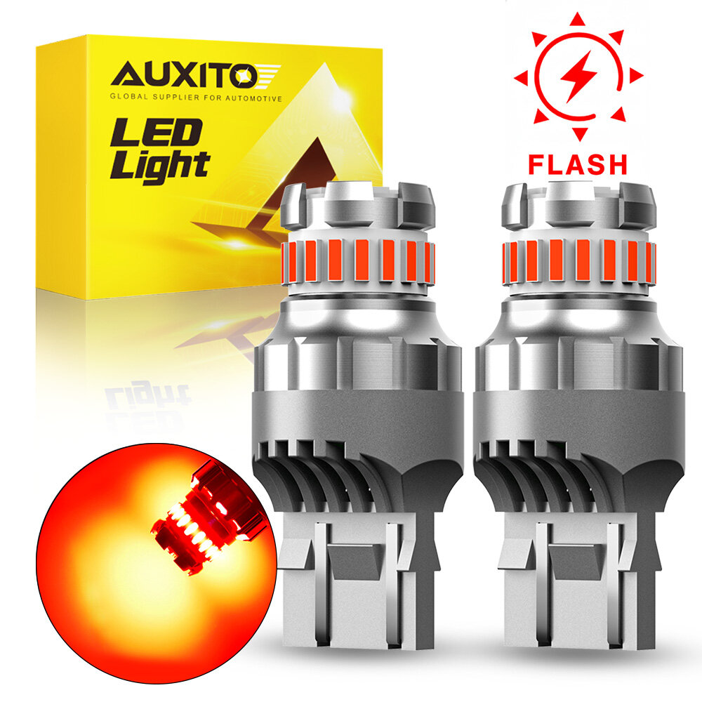 AUXITO Лампа автомобильная W21/5W, T20/W21/5W, 2 шт. арт. 2F23 w21/5w стоп сигнал led красный для тормозных огней замена стоп-сигнала