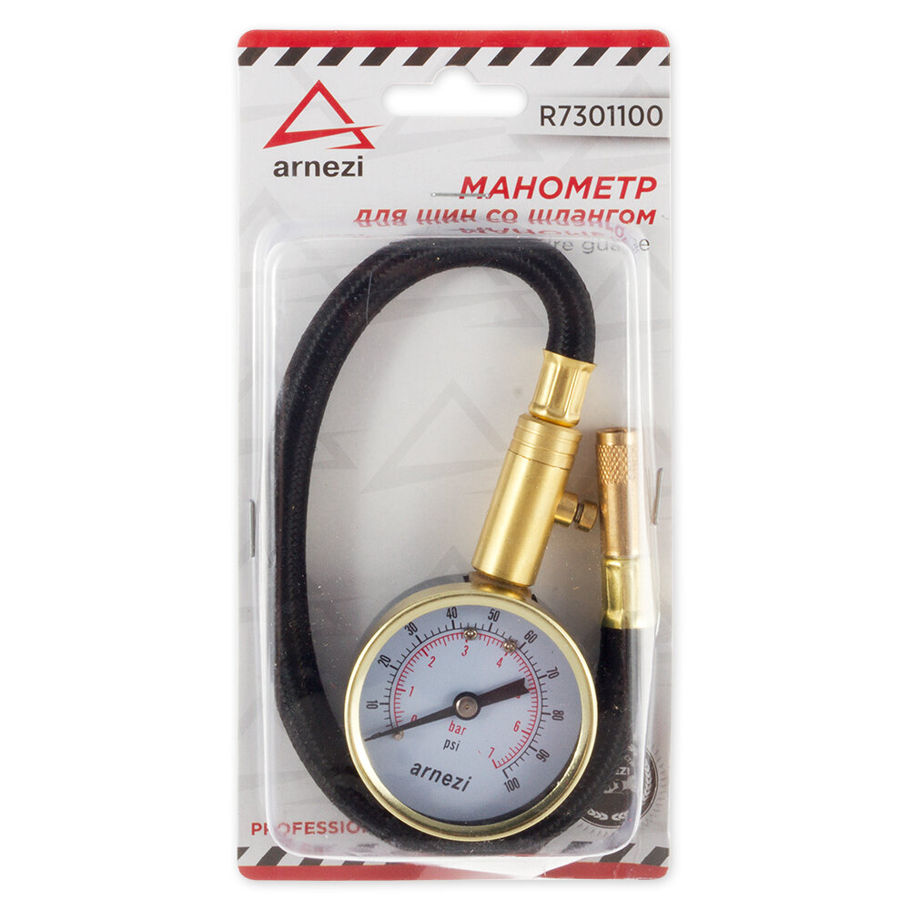 ARNEZI Манометр для шин со шлангом R7301100