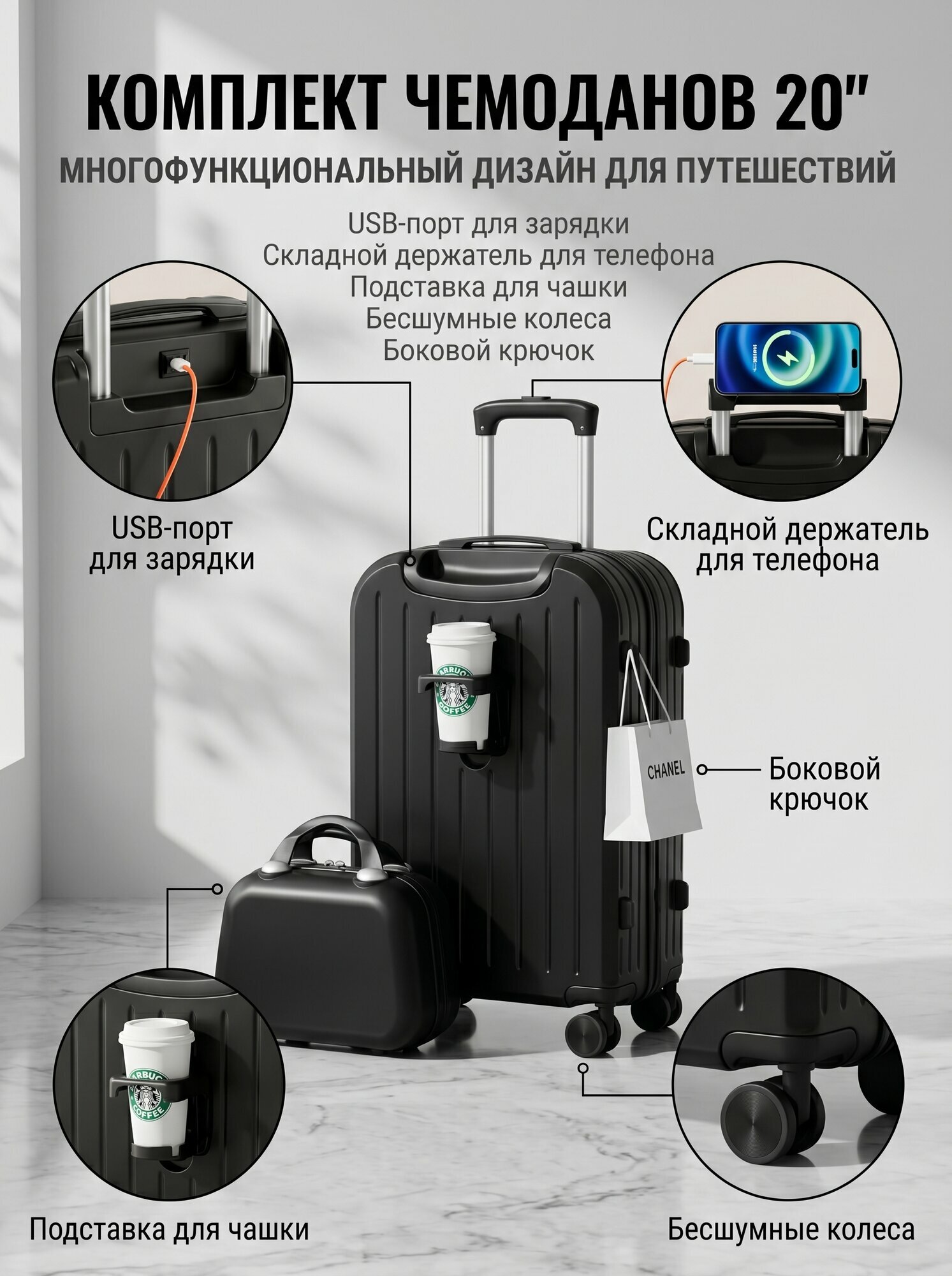 Комплект чемоданов