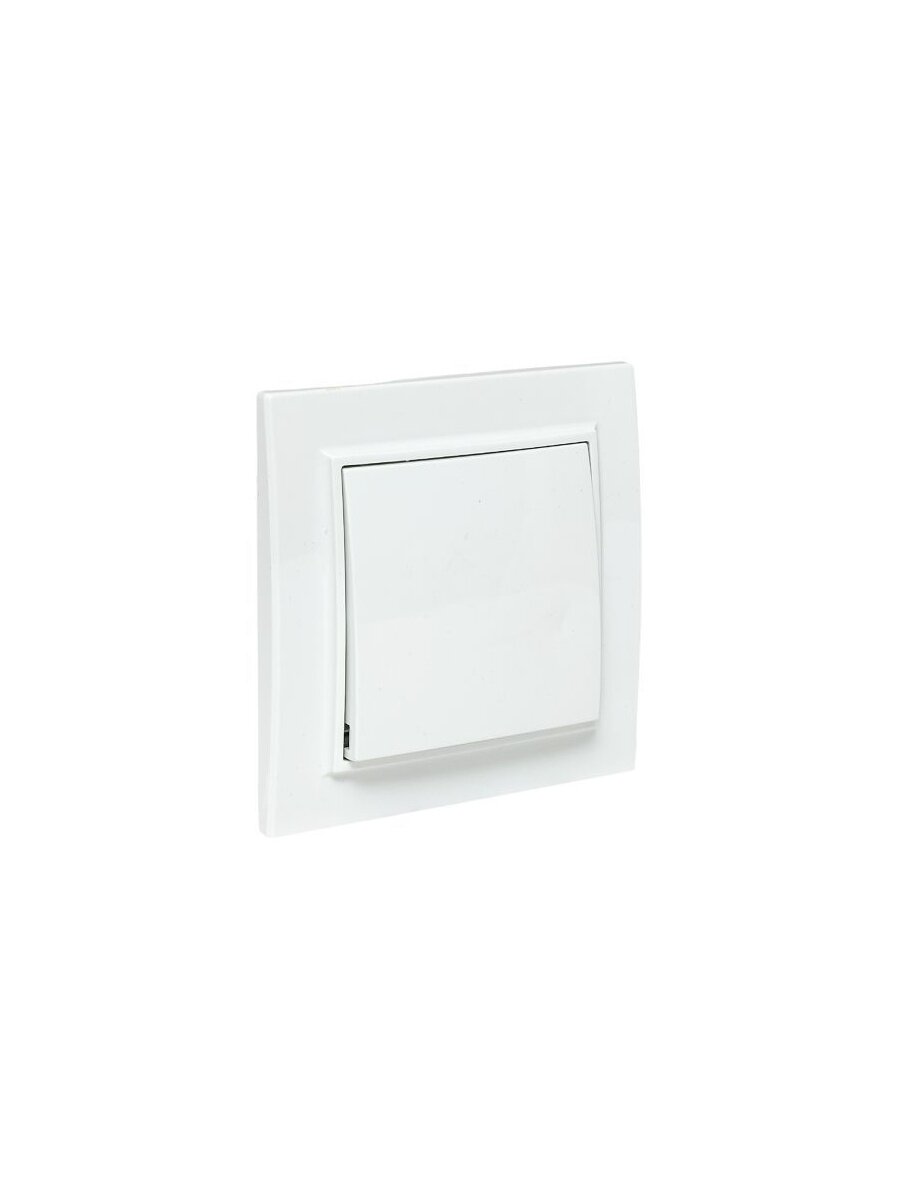 Выключатель 1-кл. СП Минск 10А IP20 бел. Basic EKF ERV10-021-10