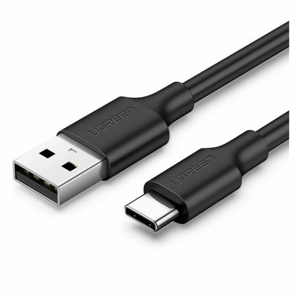 Кабель Ugreen US287 USB-A 2.0 - USB-C Cable Nickel Plating 1 м (60116) Black